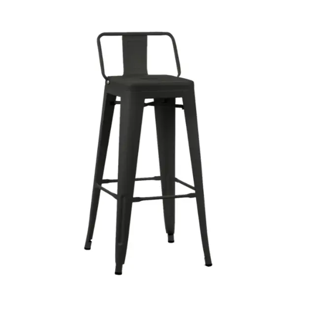 Tolix Barstool with Low Back Rest | Gung Ho Furniture